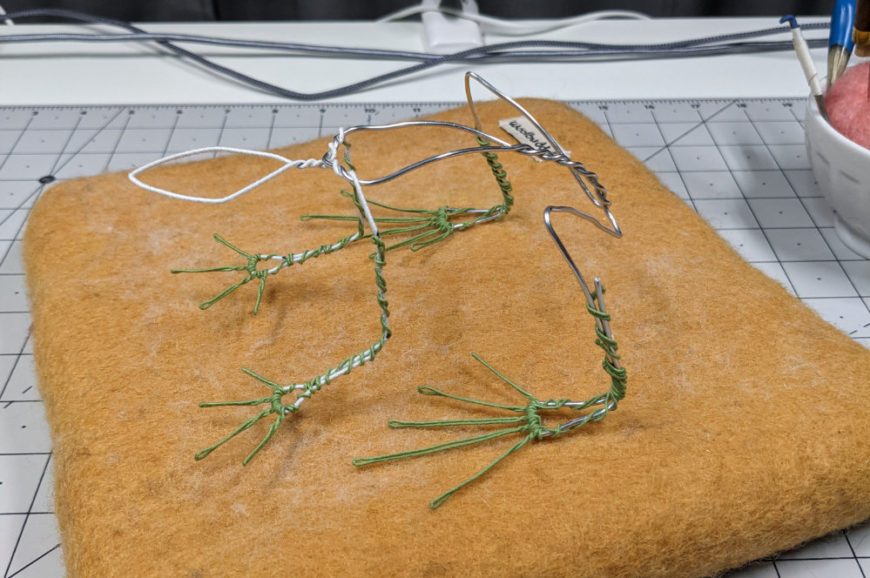 Wet felting a needle felted frog skin - The Needle Felter